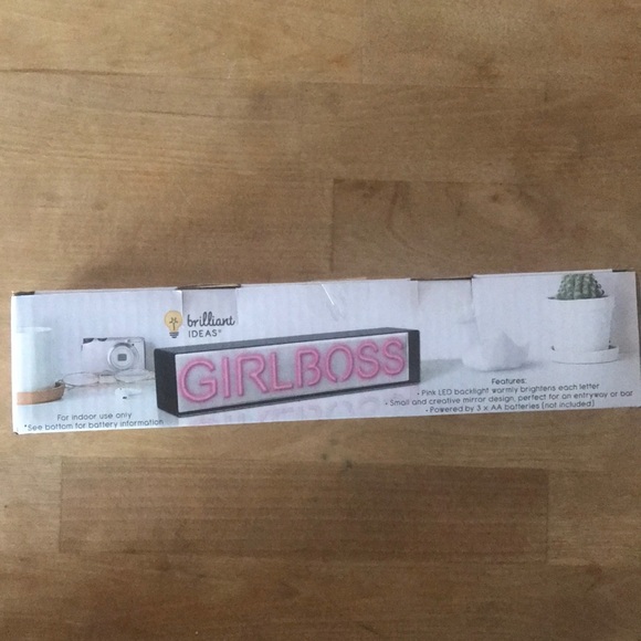 Accessories | Girlboss Led Desk Sign Neon Pink | Poshmark